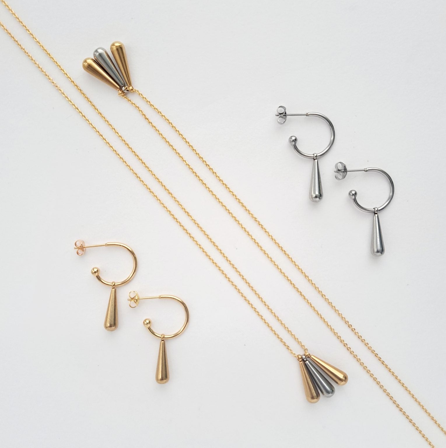 Kira Short Teardrop Stud Earrings – The Every Space